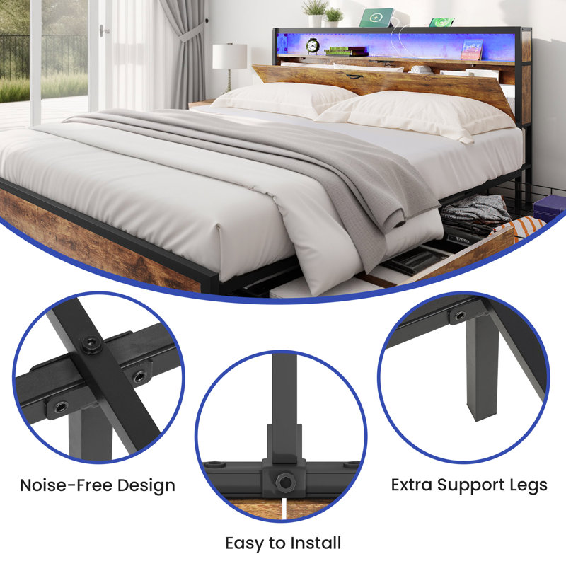 17 Stories Chriz Bookcase Storage Bed | Wayfair